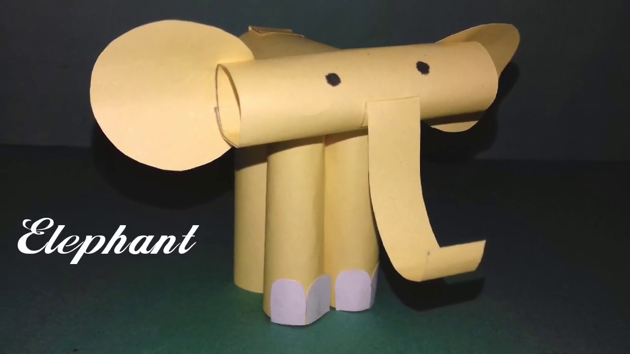 How to make a paper Elephant for kids/DIY Easy Elephant tutorial/Paper ...