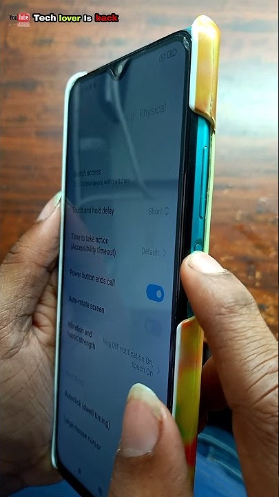 Power button end call in redmi 9 power //Power button end call setting - YouTube