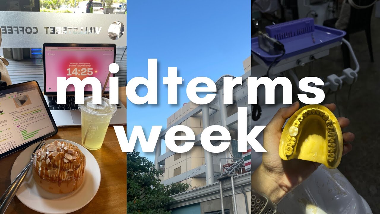 cramming for midterms exam week | study vlog | dentistry student - YouTube