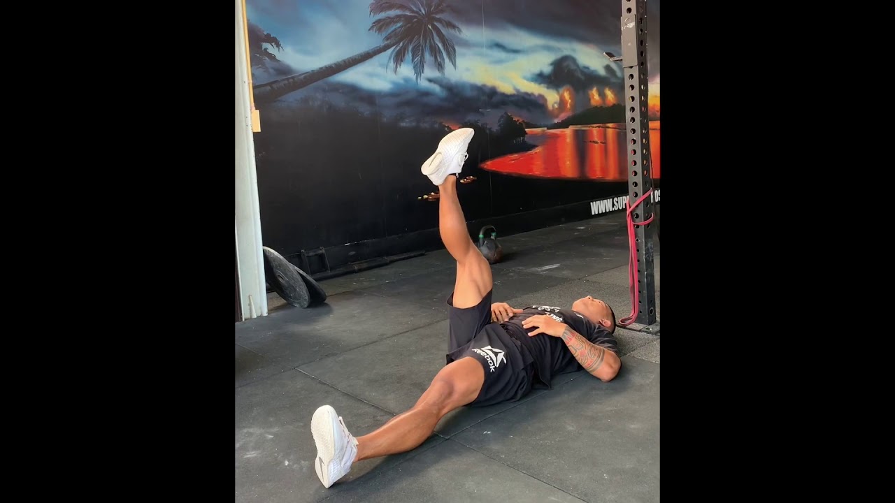 Straight legs raise hamstrings assessment - YouTube
