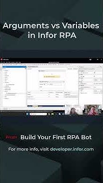 Arguments vs. variables in Infor RPA - YouTube