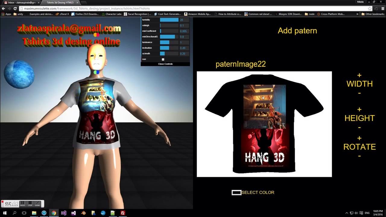3d tshirts desing html5/JavaScript - Free source code - YouTube