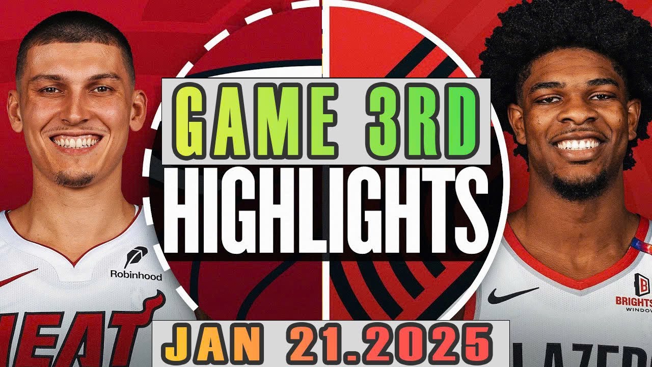 Miami Heat Vs Portland Trail Blazers Game 3rd Highlights Jan 21,2025 ...