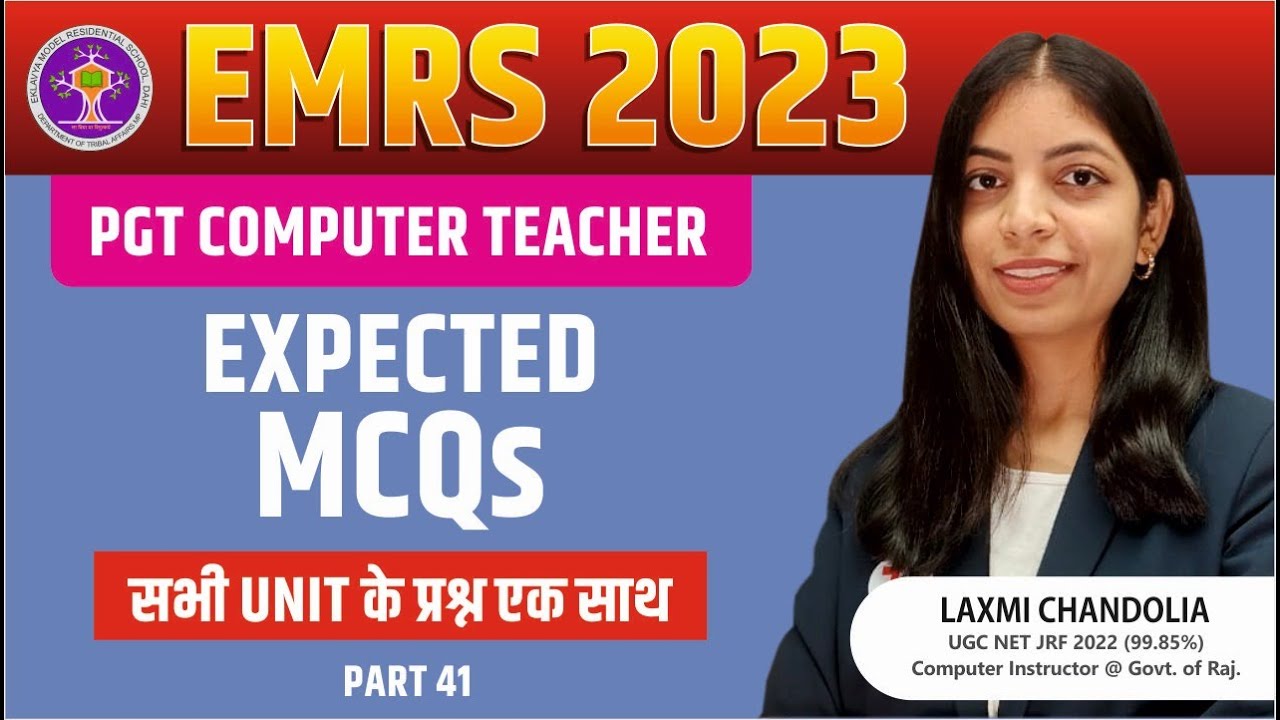 EMRS PGT Computer Science Question Paper | Part 41 | EMRS Computer ...