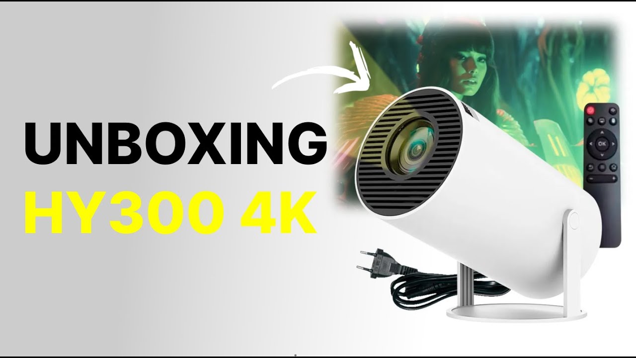 Unboxing Projetor Pholex HY300 4K | Android Smart WiFi Full HD Branco ...