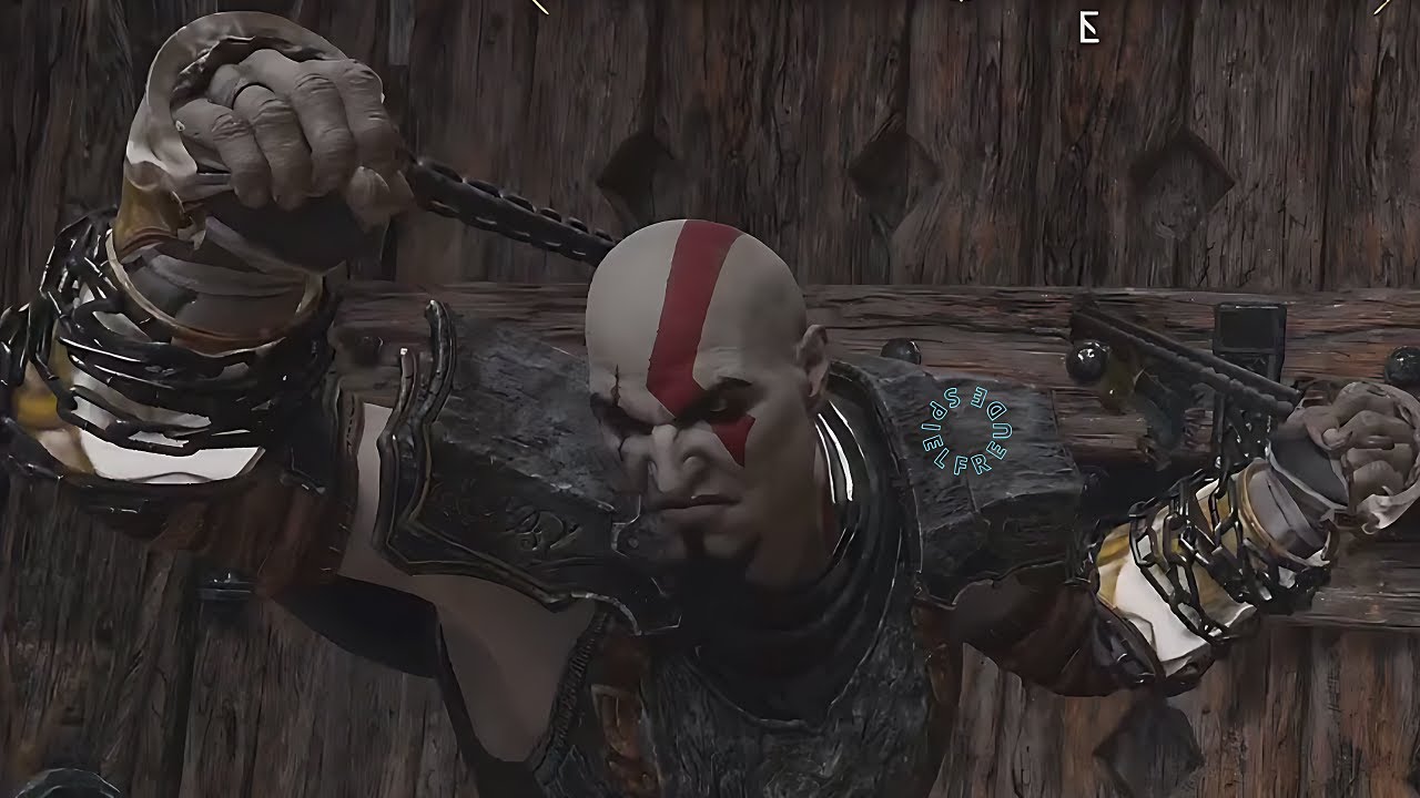 compilation of no-beard Kratos' enraged expressions toward Tyr... or ...