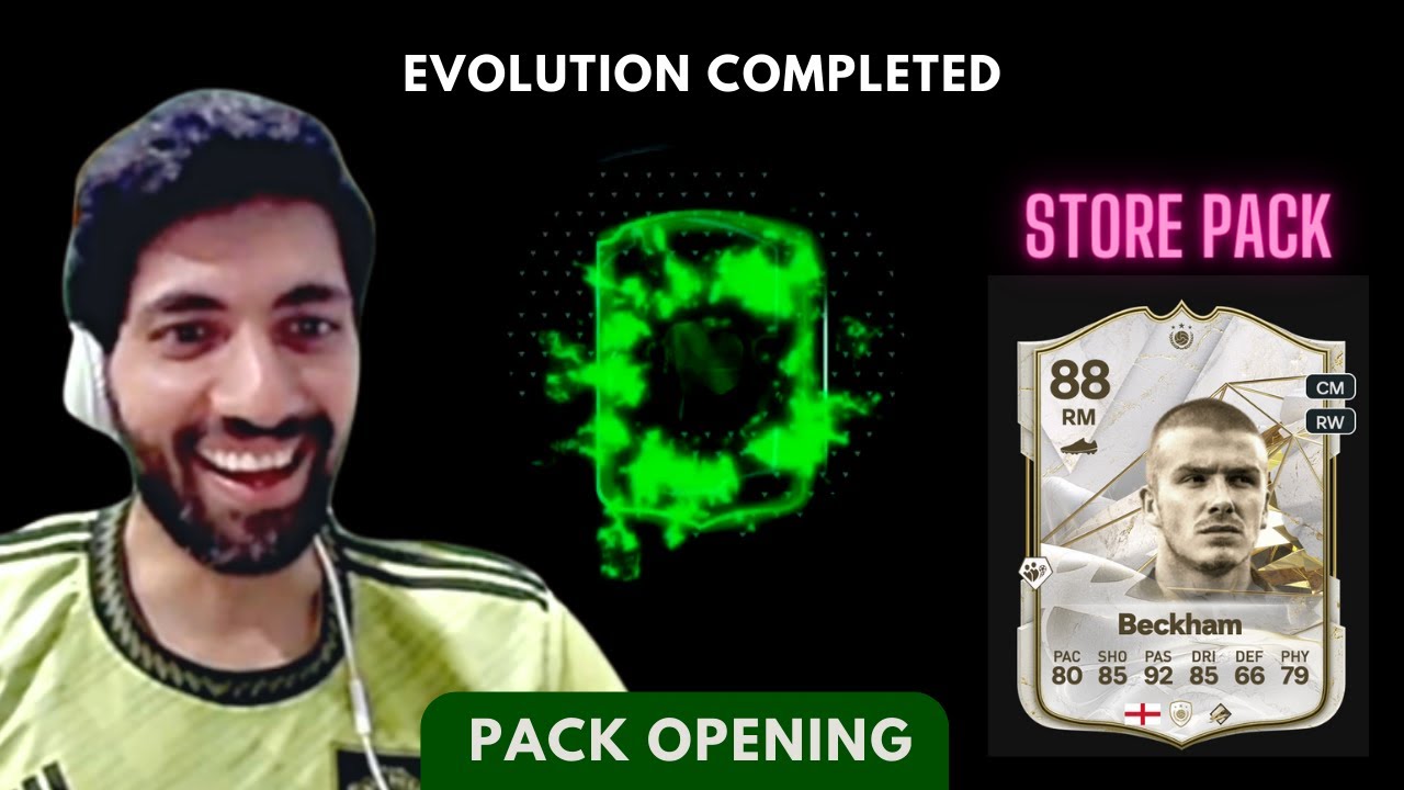 MY FIRST EVOLUTION UPGRADED PLAYER & BECKHAM ICON PACKED IN EAFC 24 🤩 ...