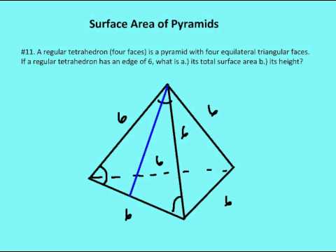 12.2 Surface Area of Pyramids - YouTube