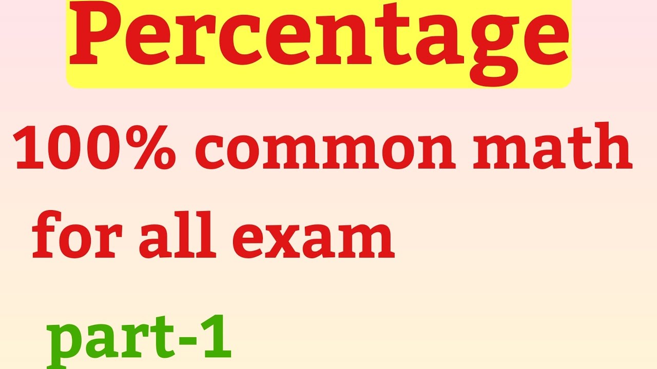 100% common math percentage - YouTube