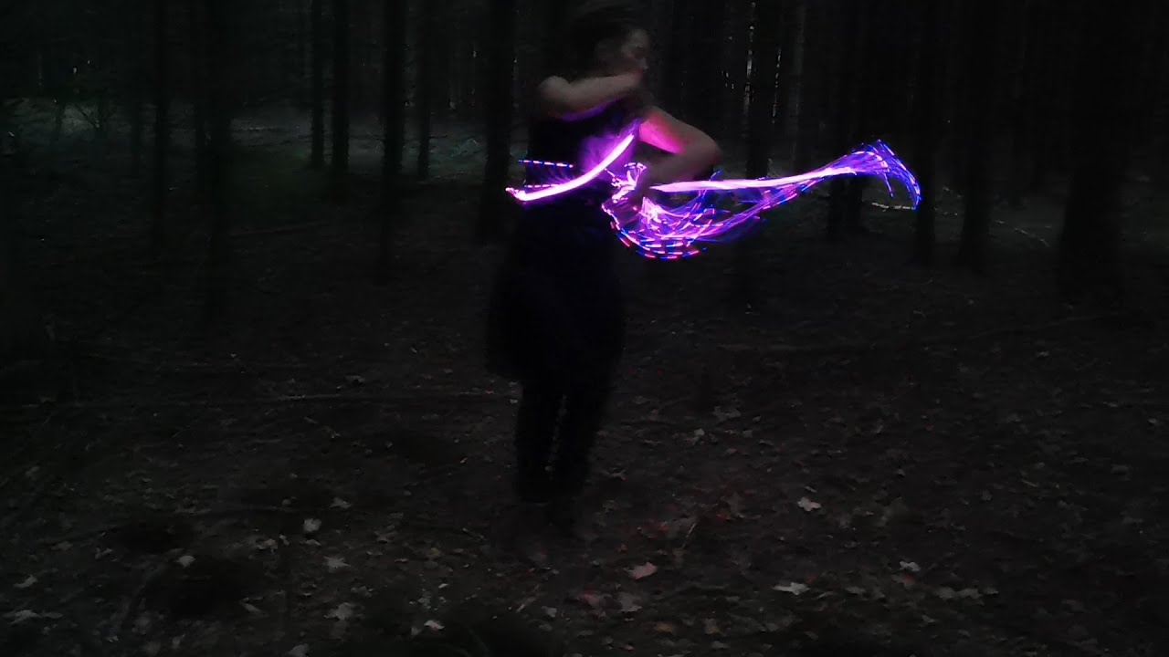 beautiful mystical pixel whip dance in a forest // (Fibreflies ...