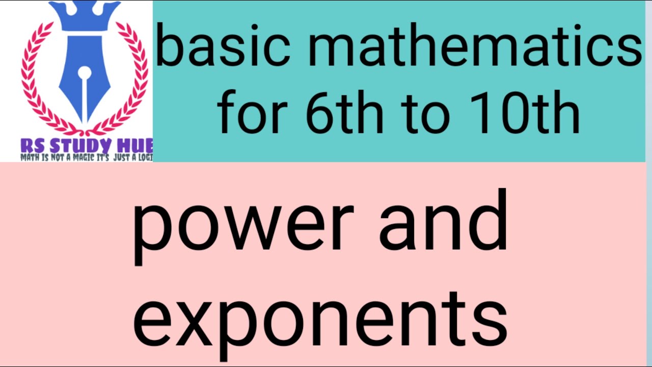 basic math- power and exponent - YouTube