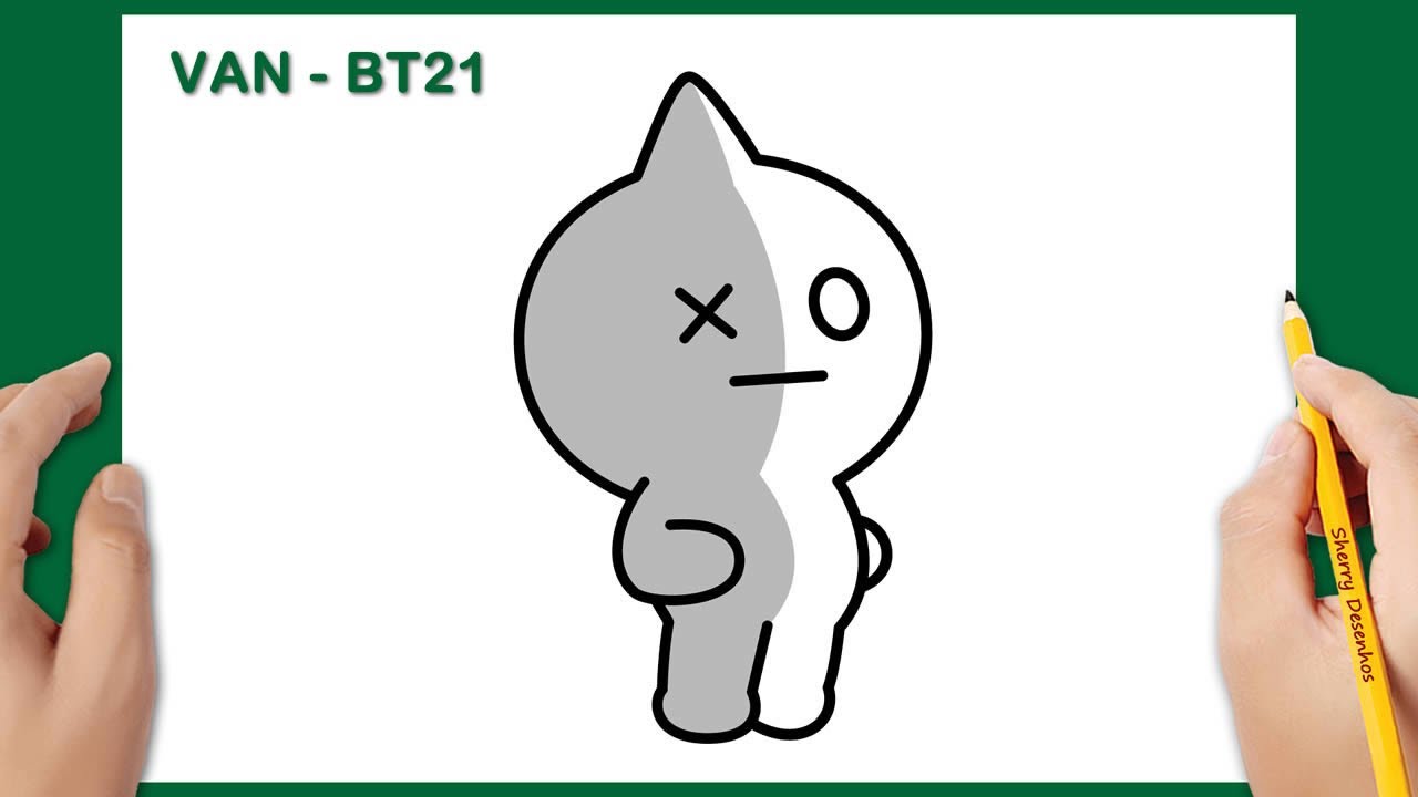 COMO DESENHAR BT21 VAN | DESENHO BTS - YouTube