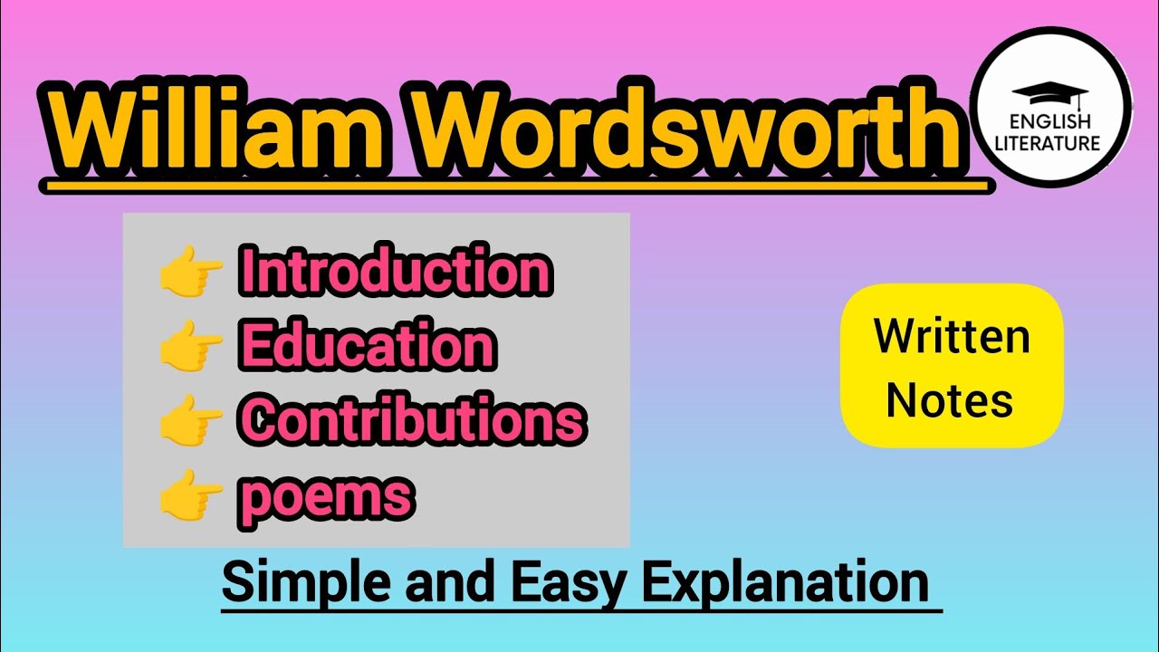 William Wordsworth biography - YouTube