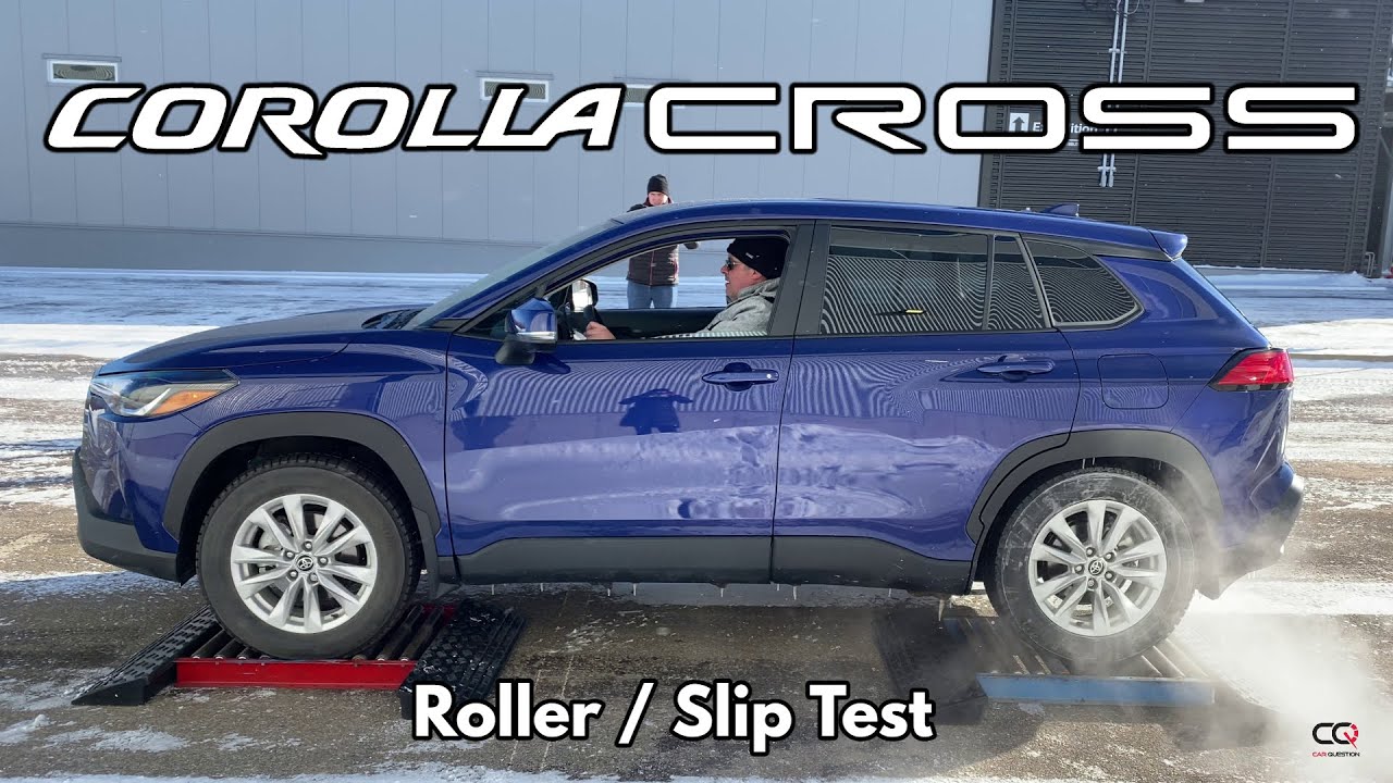 Toyota Corolla Cross AWD Roller / Slip test: Not bad at slow speed ...