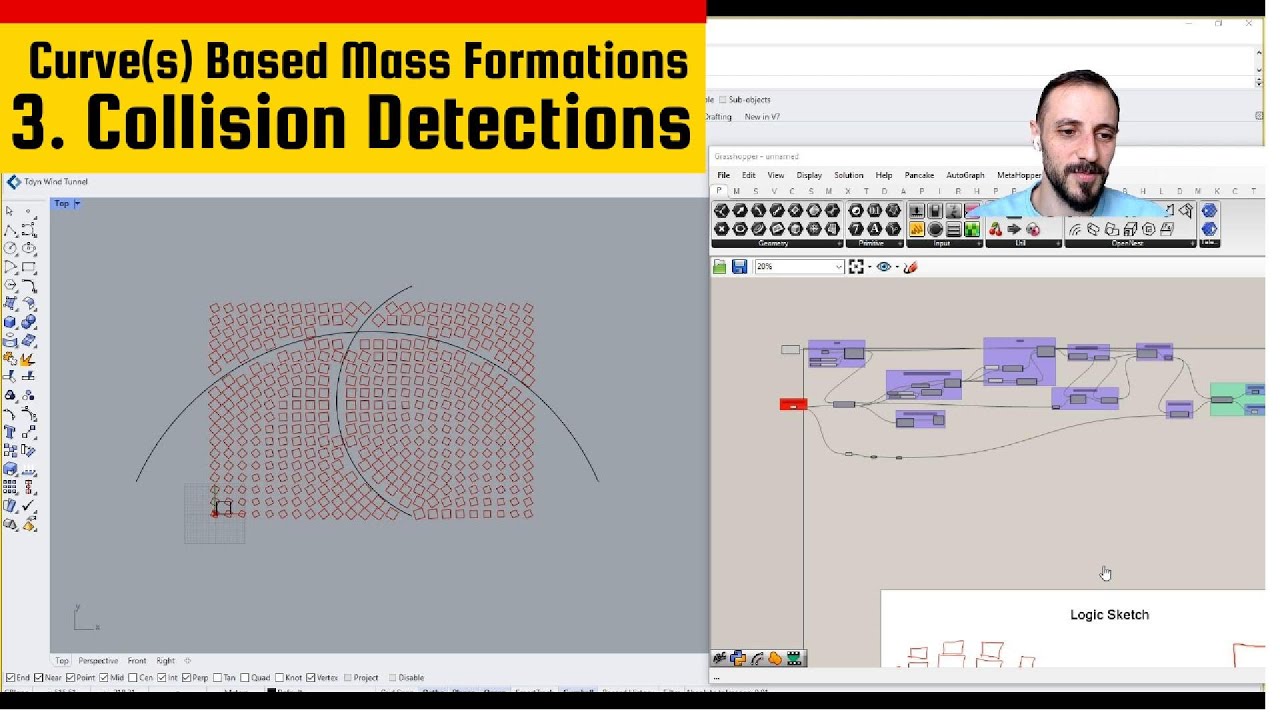 3- Collision Detection in Mass Planning with Grasshopper 🚫🏘️ # ...