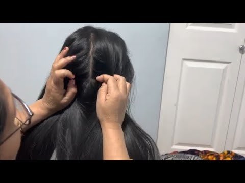 Long hair nitpicking ASMR | Scalp checking | Hair combing | Soothing ...