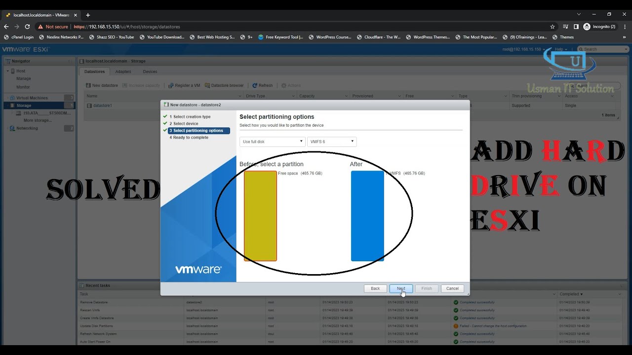 How To Add Hard Drive On VMware VSphere Hypervisor ESXi 6 5 Usman IT Solution YouTube How To Add Hard Drive On VMware VSphere Hypervisor ESXi 6 5 Usman IT Solution YouTube