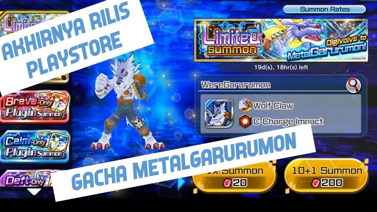DIGIMON REARISE PLAYSTORE RILIS!! GACHA METAL GARURUMON | DIGIMON ...