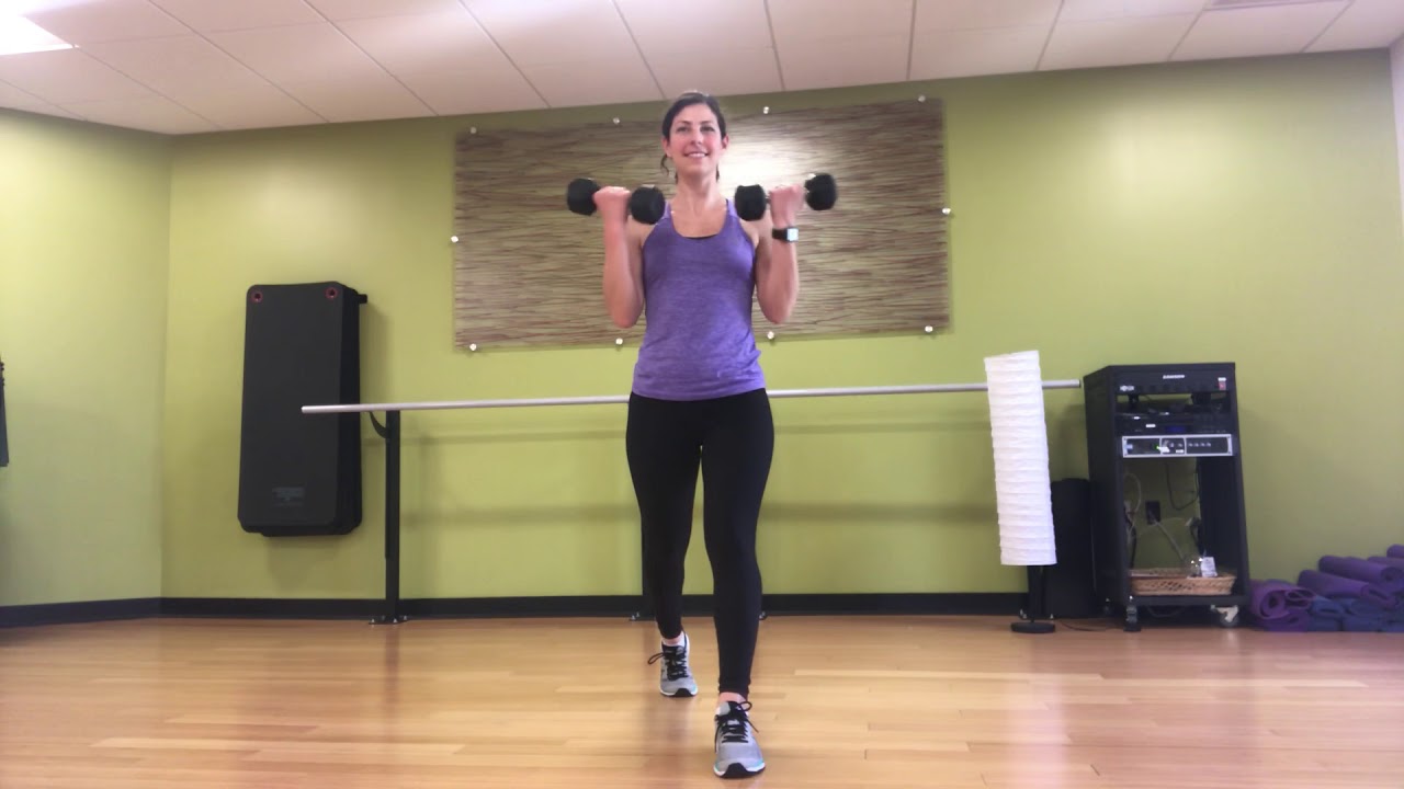 Static Lunge with Bicep Curls - YouTube