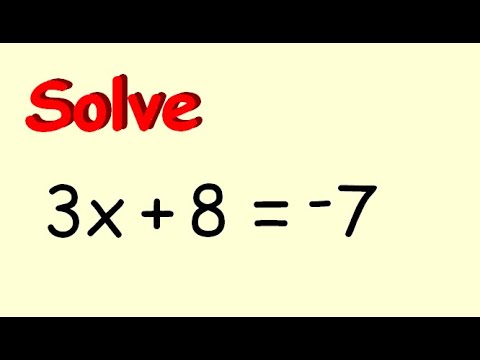 Two-Step Equation - Example - YouTube