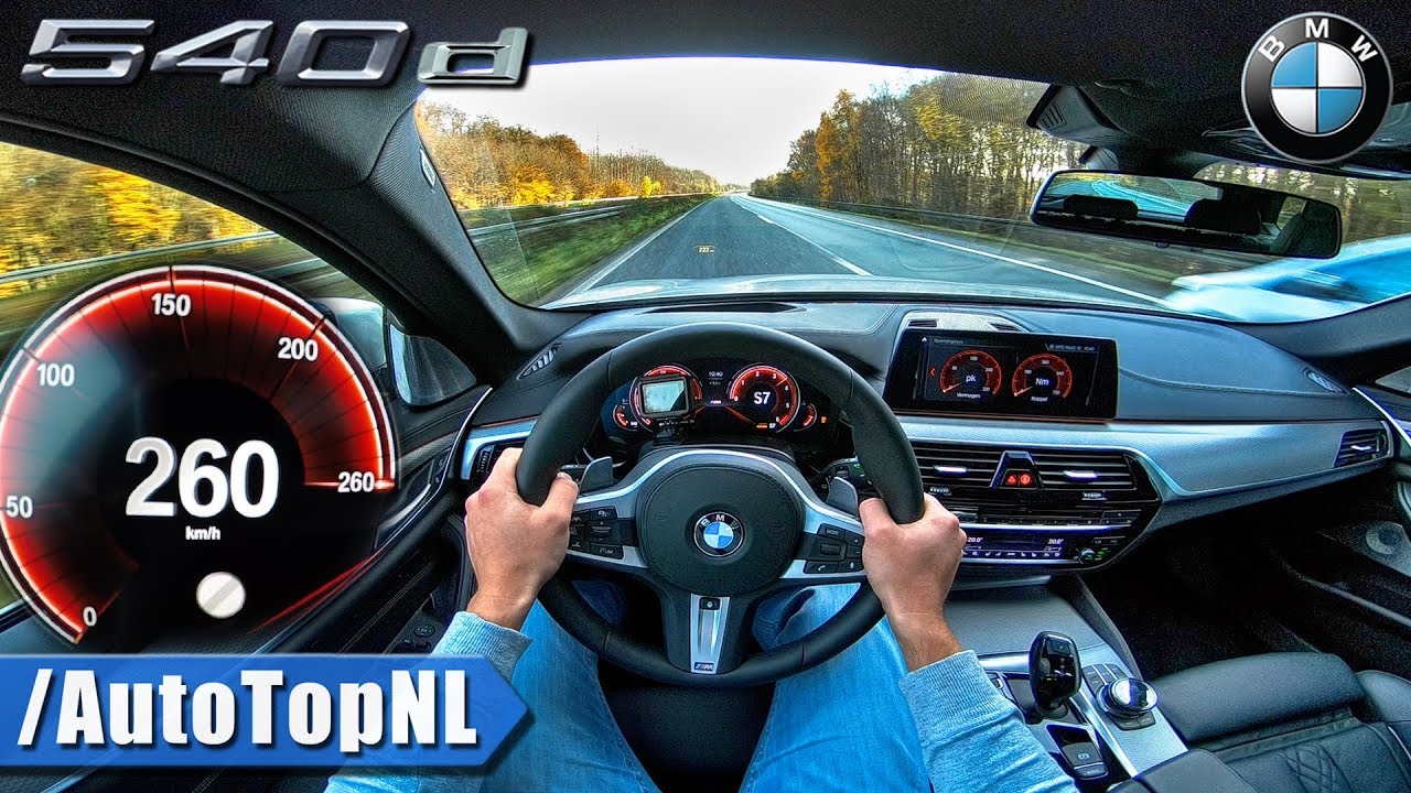 BMW 5 Series Touring G31 540d xDrive AUTOBAHN POV ACCELERATION & TOP ...