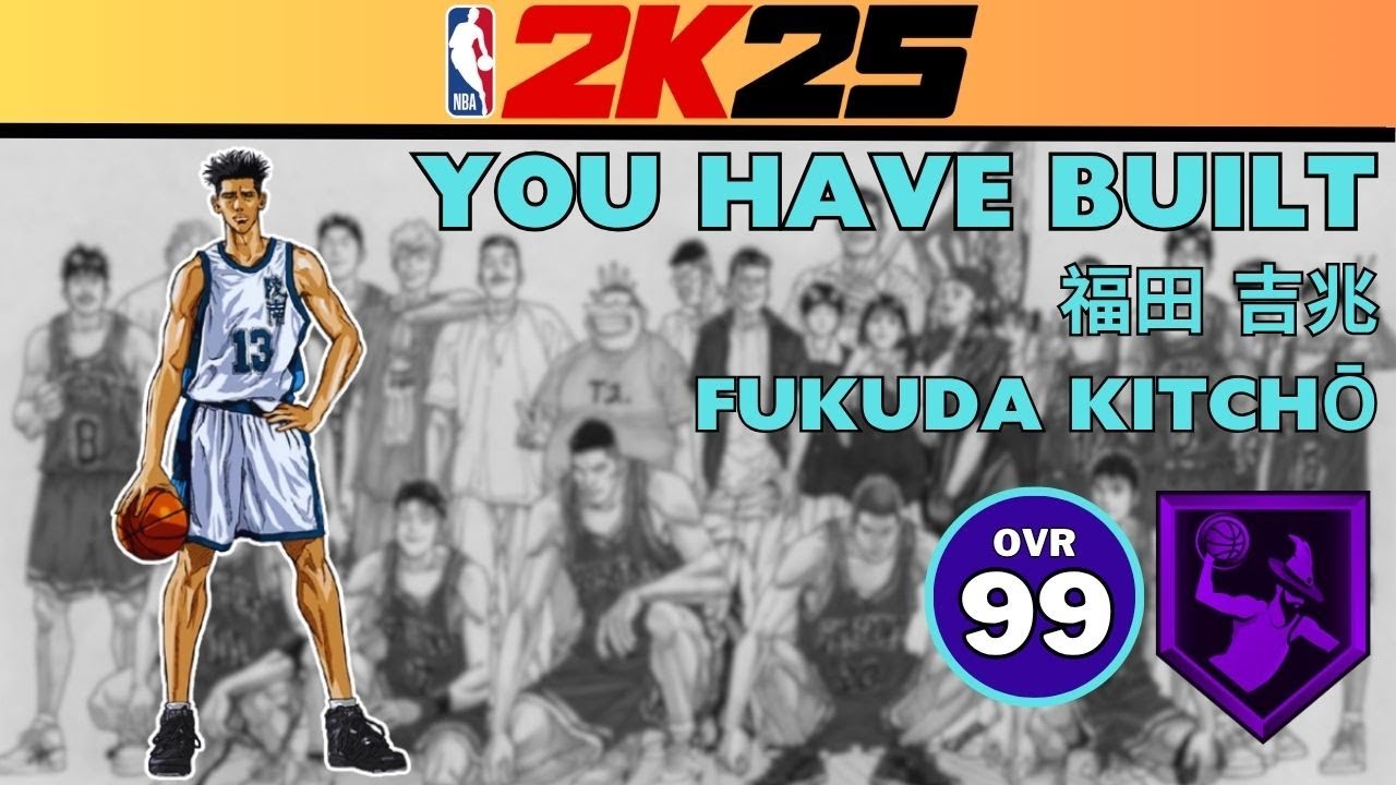 PRIME ZION BUILD?? | NBA 2K25 KICCHOU FUKUDA BUILD | SLAM DUNK 2K25 ...