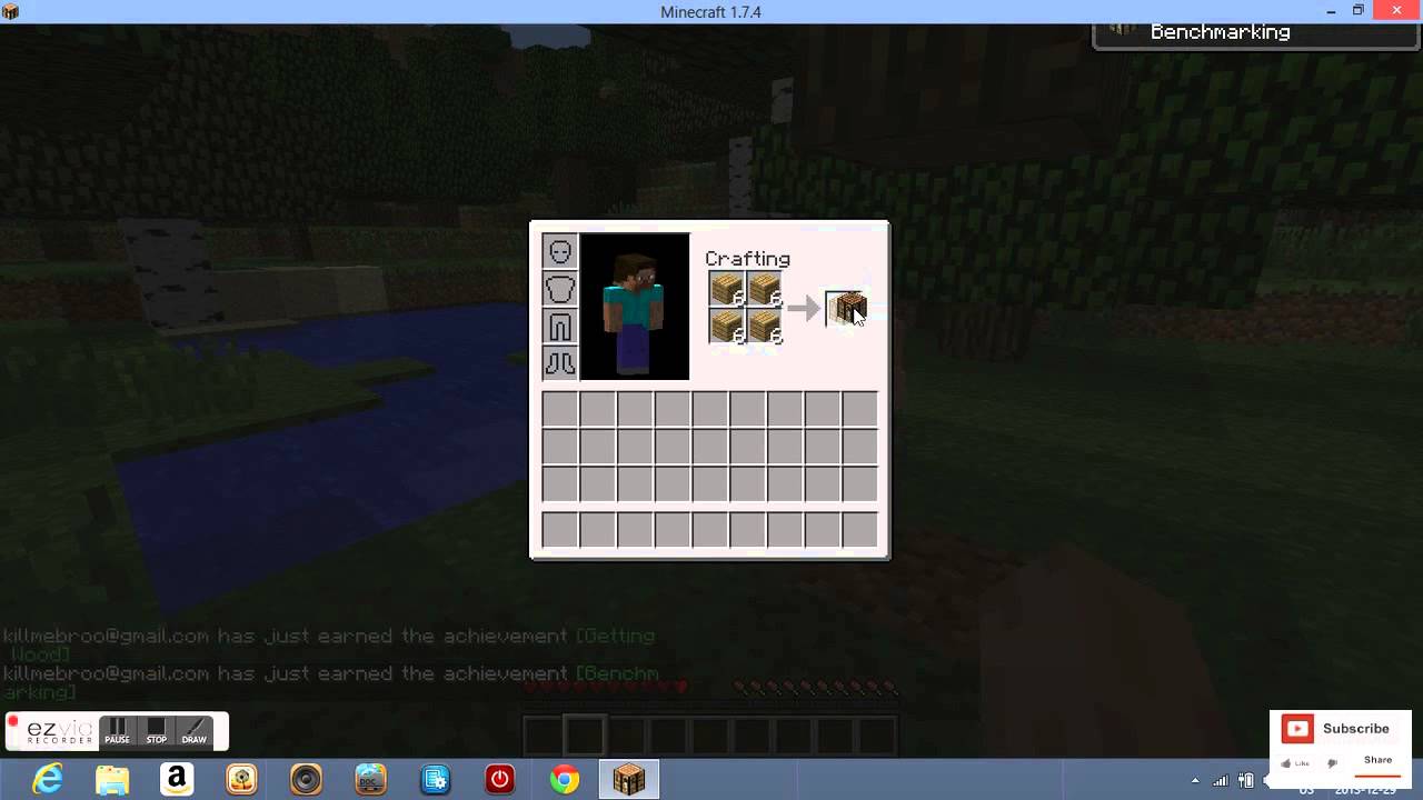 Minecraft: How to make/craft your first Minecraft Wood Pick Axe ...