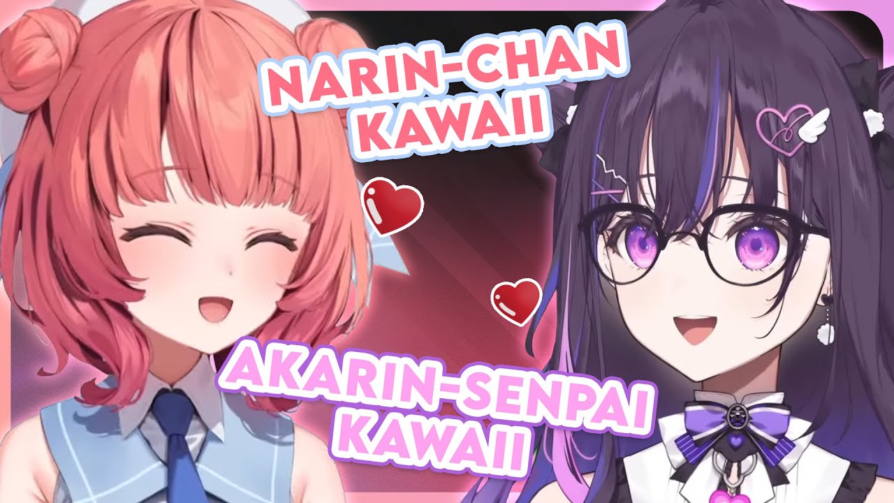 Narin and Akarin teetee during the VSPO JP x EN collab【VSPO! | ENG SUB ...