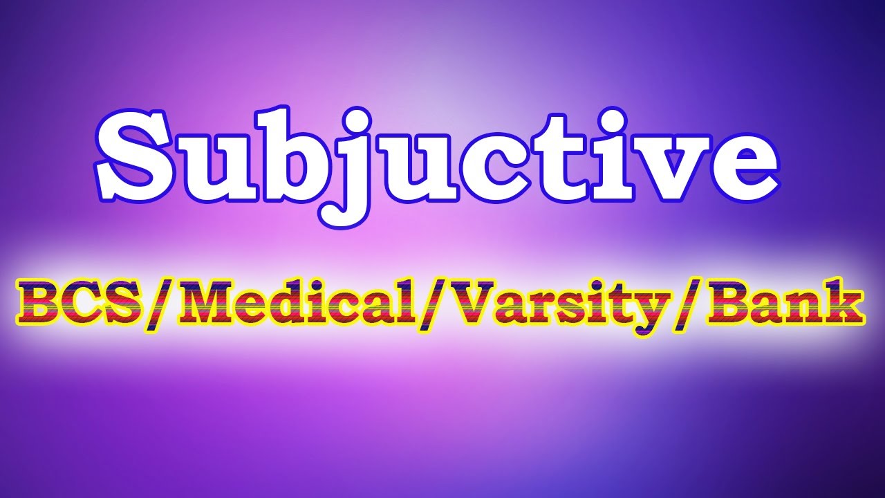 Subjunctive class. BCS (46) / University preparation. - YouTube