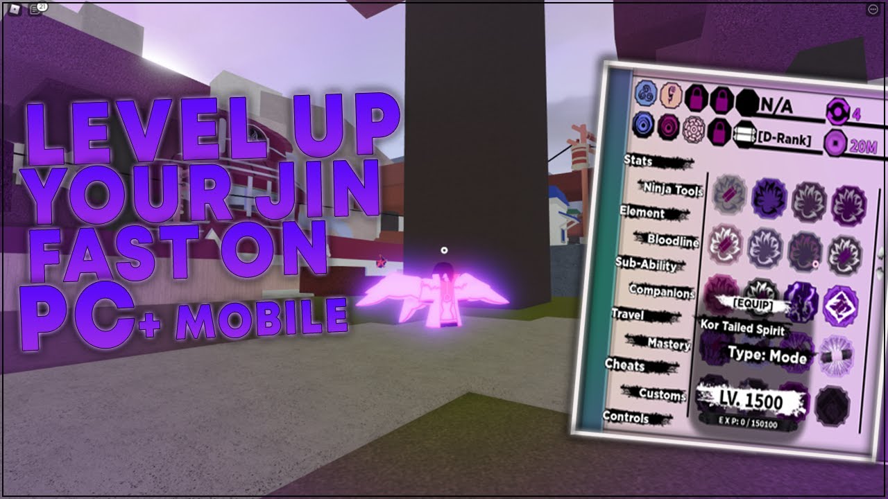 How To Level Up Your Jin (Tailed Spirit) FAST For Mobile + PC (Shindo ...
