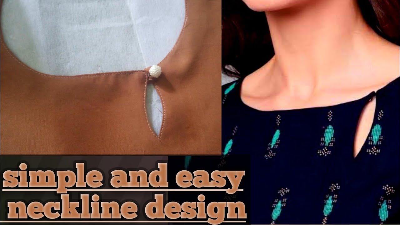 step by step simple and easy neckline design | gala design cutting and ...