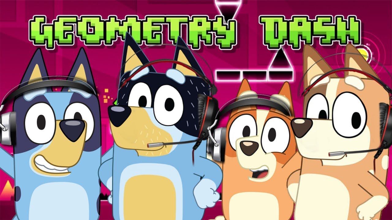 Bluey Play Geometry Dash - YouTube