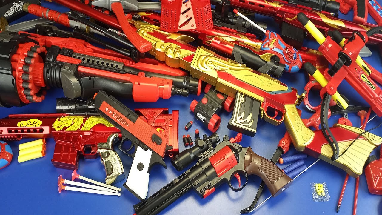 Red Color Guns Toys !!! Sniper,Gun,Knife,Bow,Swords and more Colorful ...