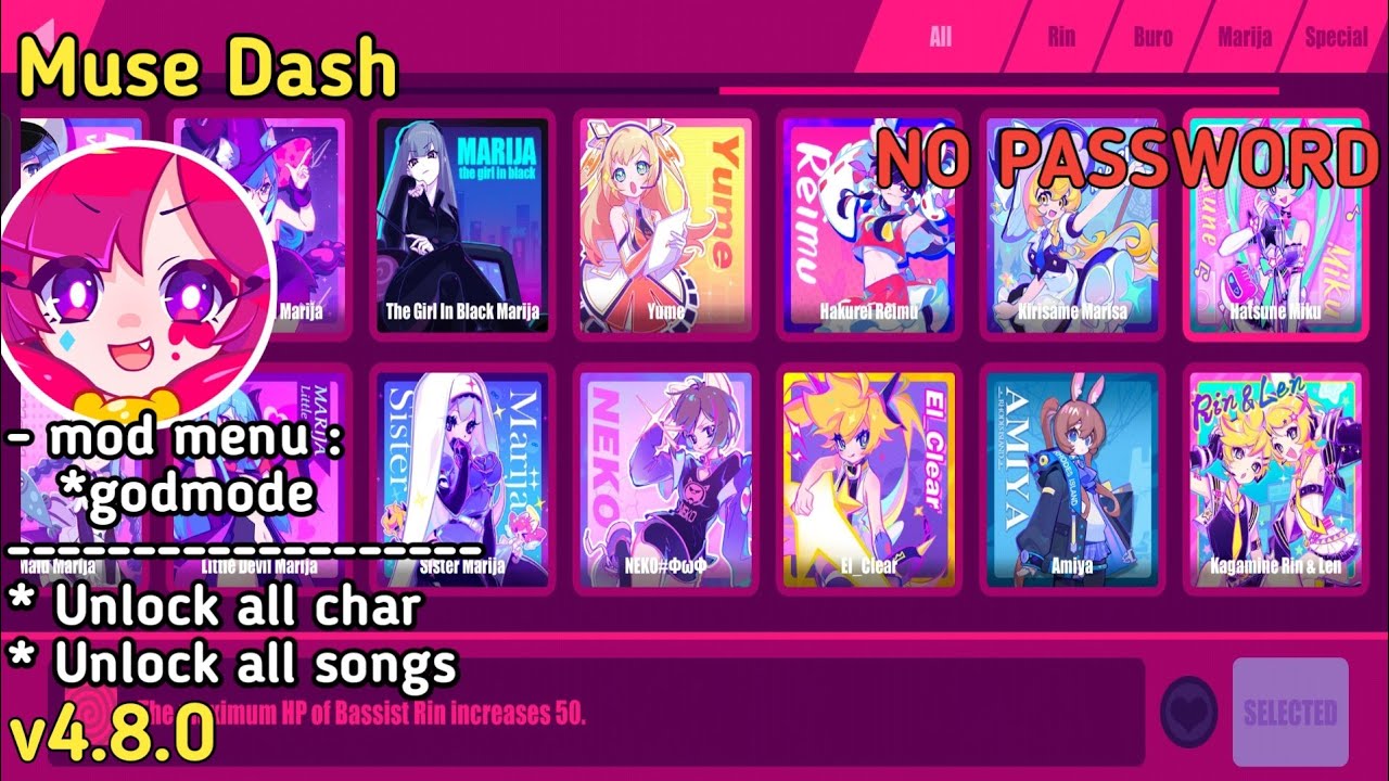 NEW UPDATE | Muse Dash v4.8.0 | MOD GAME - YouTube