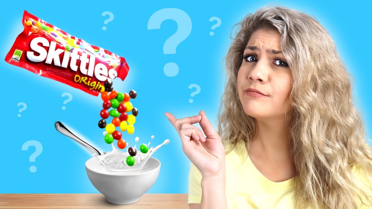 Trying 5 Snack Foods As Cereal! Must Try? - YouTube