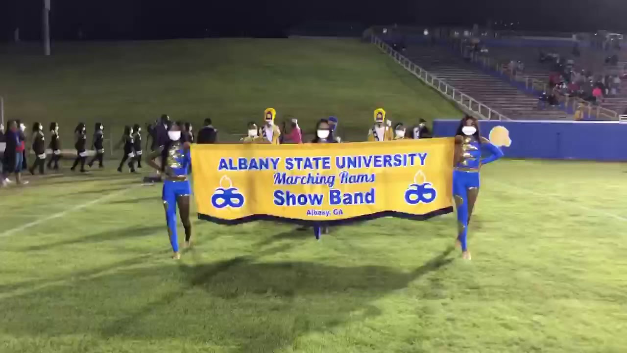 Albany State University band marching in 2020 - YouTube