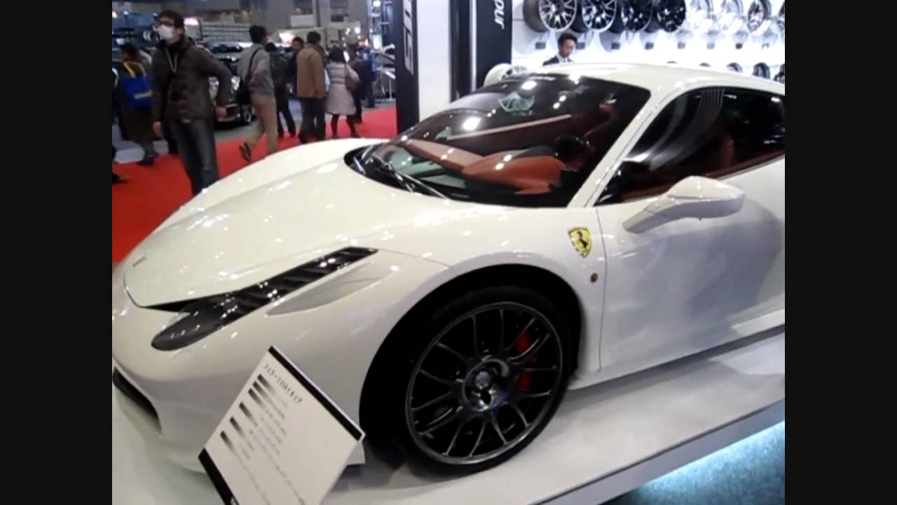 White Ferrari 458 Italia with custom rims - YouTube