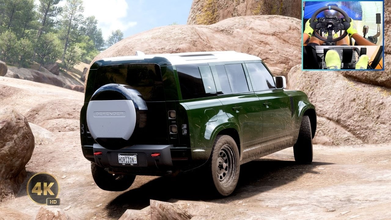 Land Rover Defender Off-road Gameplay | Forza Horizon 5🔥Fanatec Wheel ...