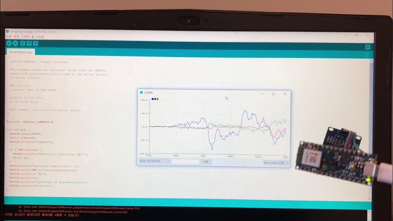 Arduino nano 33 BLE IMU test - YouTube