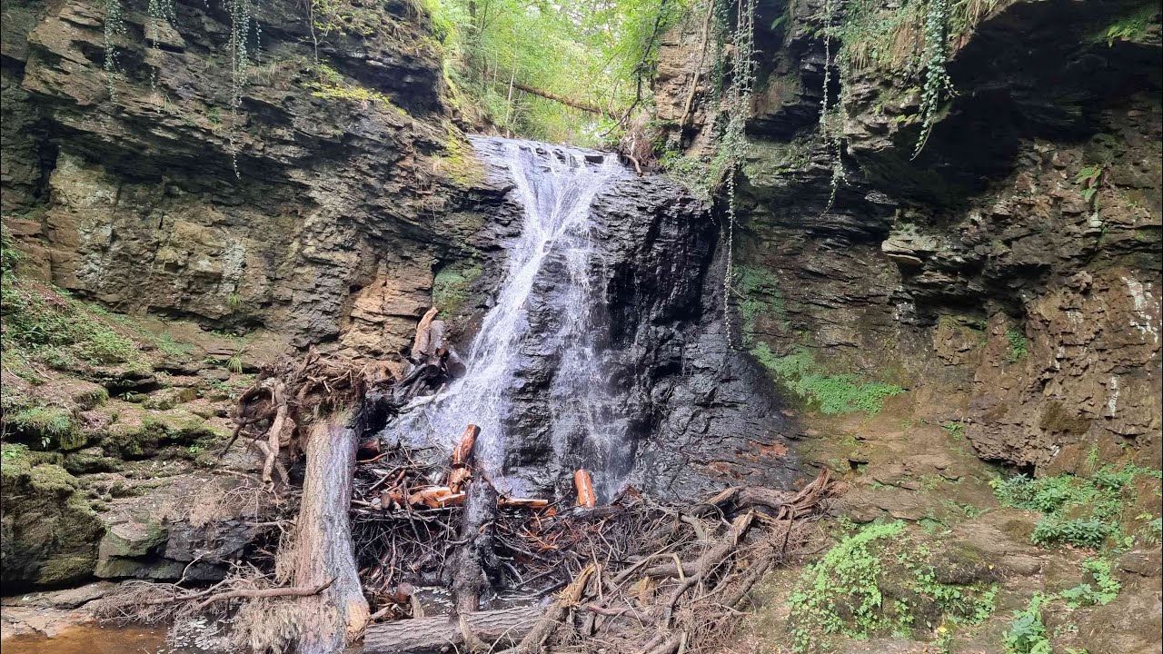 Hareshaw Linn Waterfall. Bellingham Northumberland - YouTube