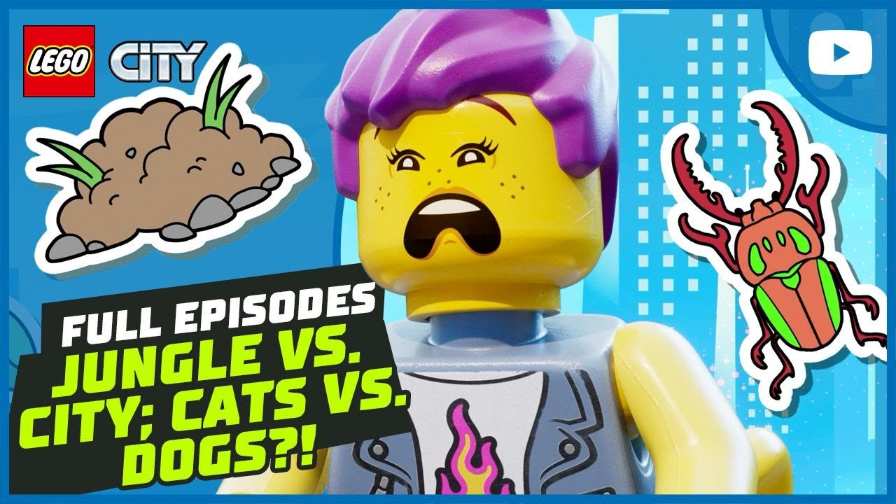 Jungle 🌴 or City?! 🏙️ | Dogs 🐶 or Cats?! 🐱| Full Episodes | LEGO City ...