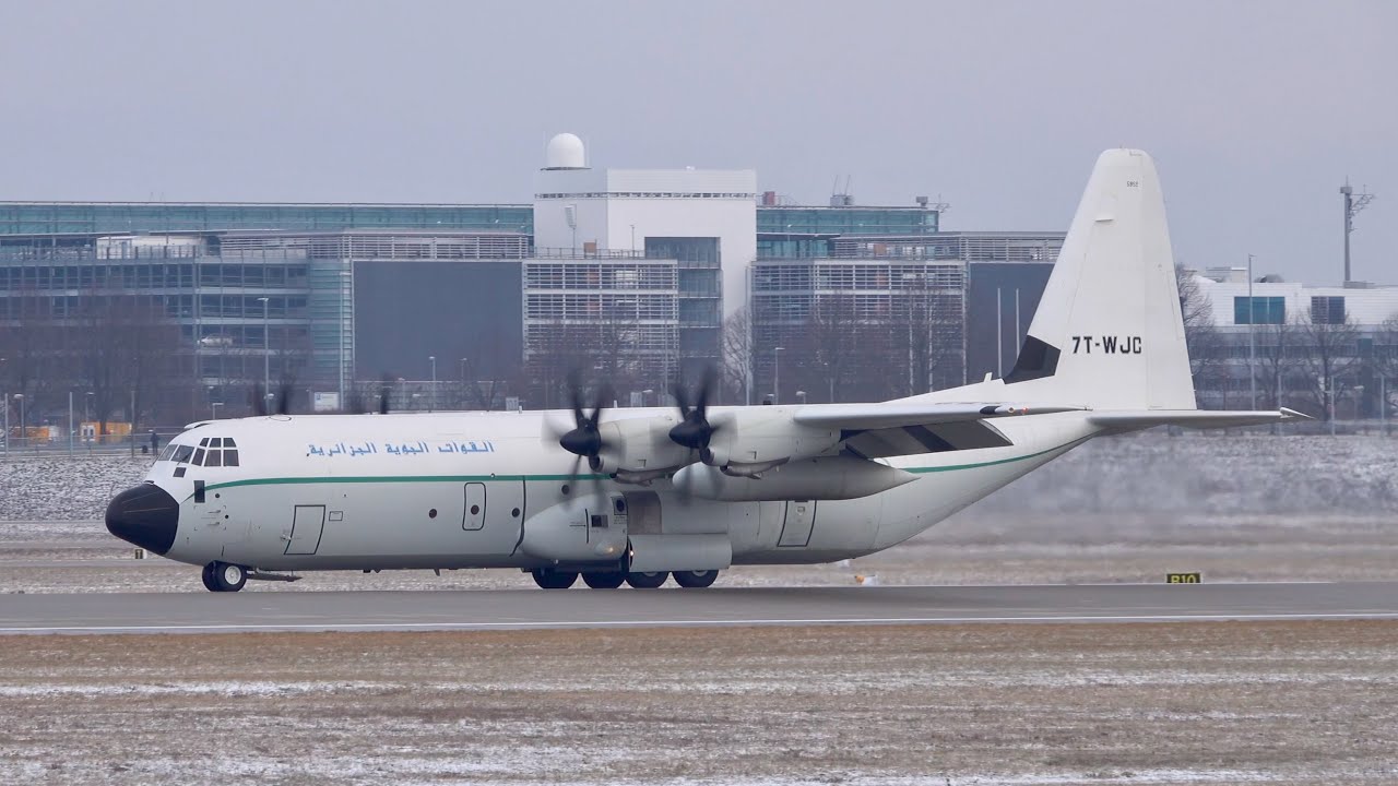 Lockheed C-130J-30 Super Hercules Algerian Air Force 7T-WJC arrival at ...