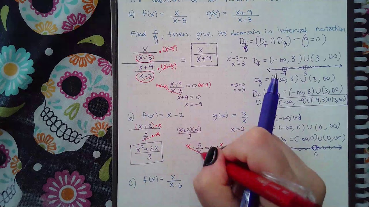 9.8 Quotient of two functions Advanced 1 - YouTube