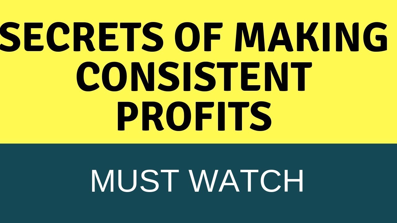The Secrets Of Making Consistent Profit From Intraday Trading - YouTube