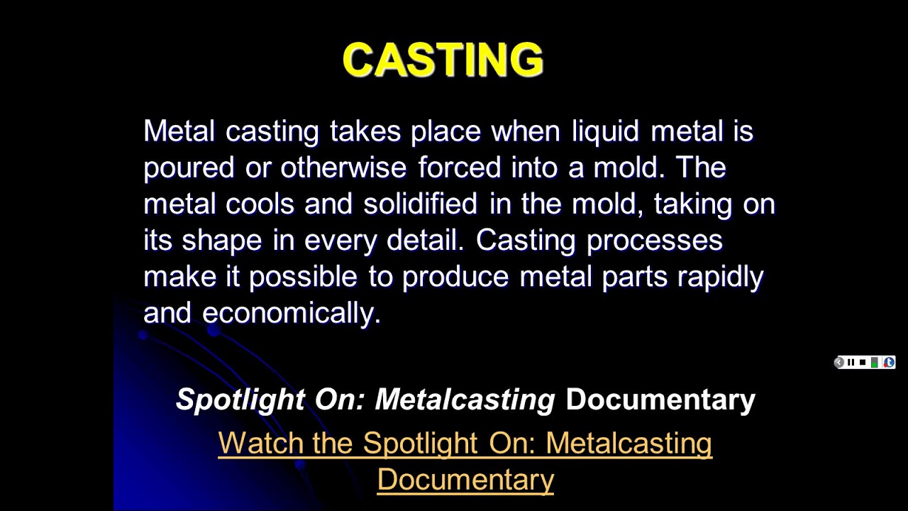 TECH 4343: LECTURE 5 - METAL CASTING (1) - YouTube