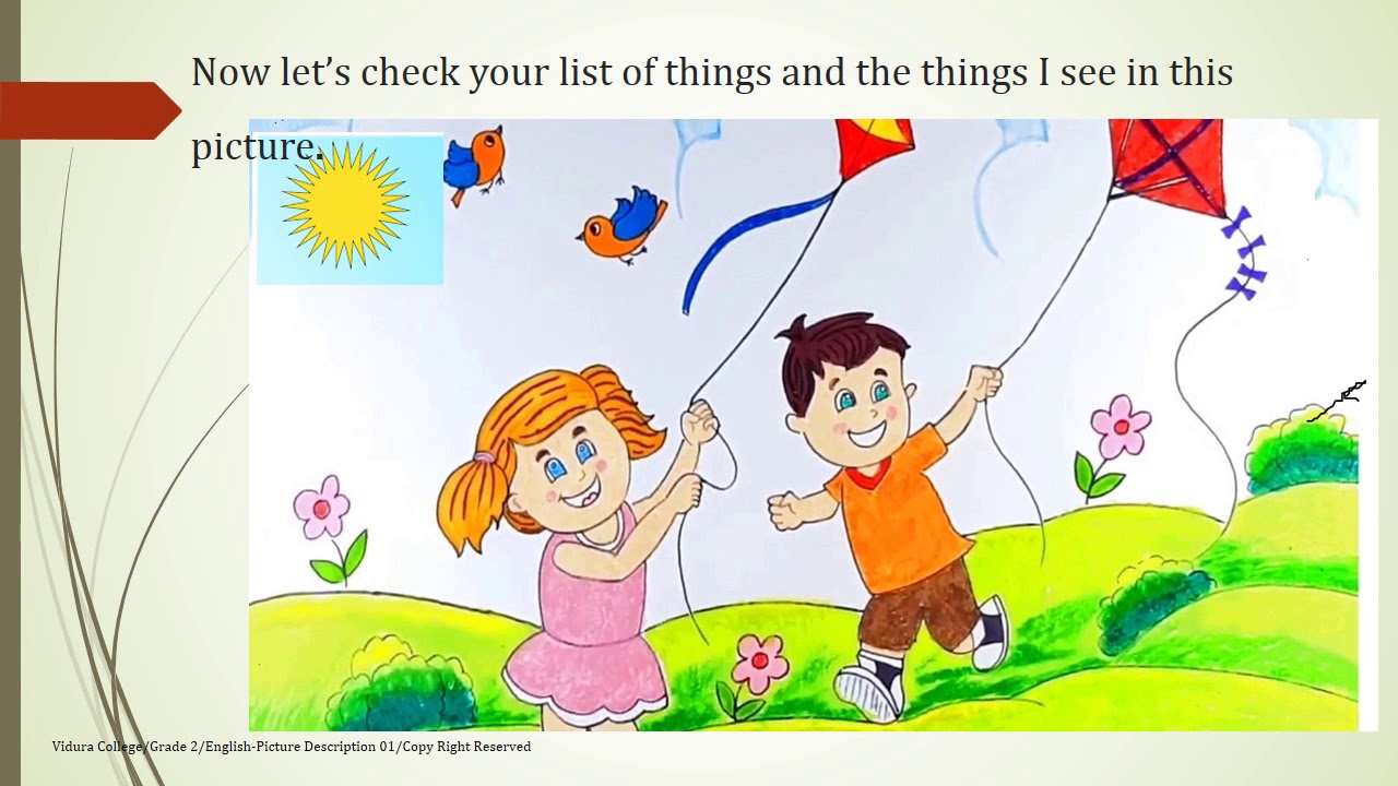 Grade 2 English Picture Description 1 - YouTube