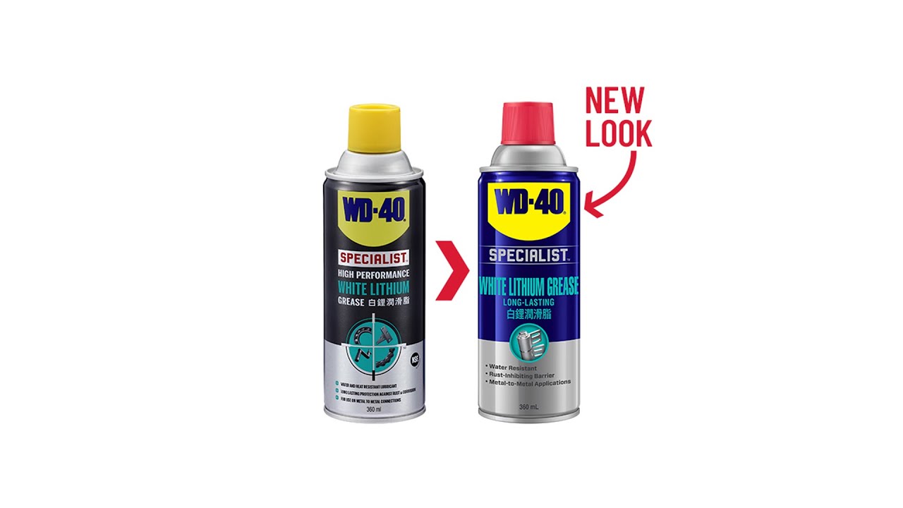 WD-40 Specialist White Lithium Grease New Look - YouTube