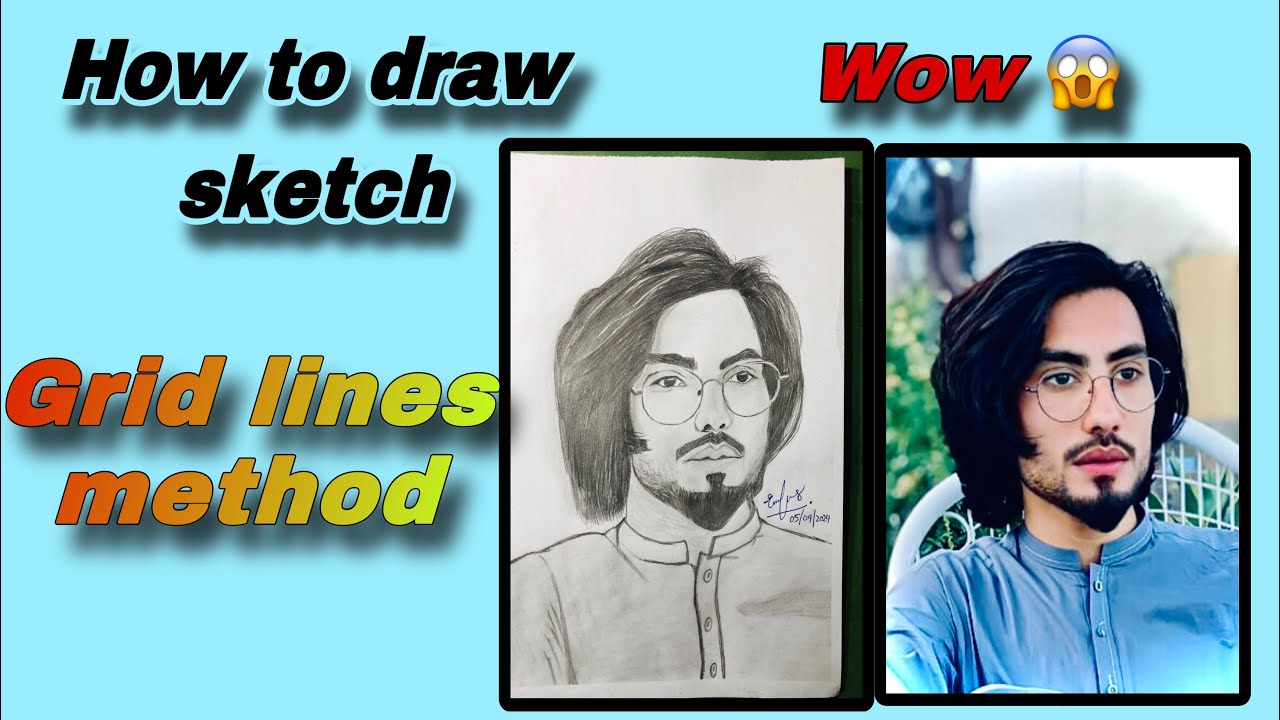 How to draw a sketch easily || Commission work || portraits sketch ...