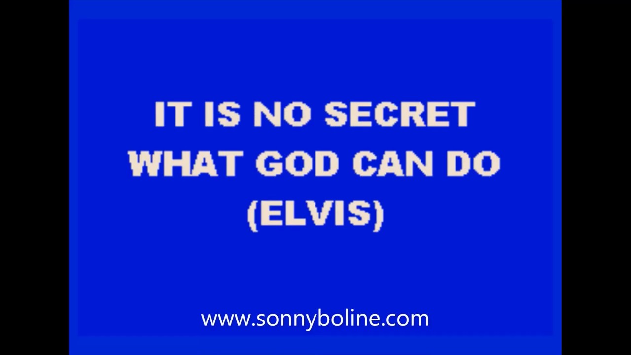 IT IS NO SECRET - YouTube