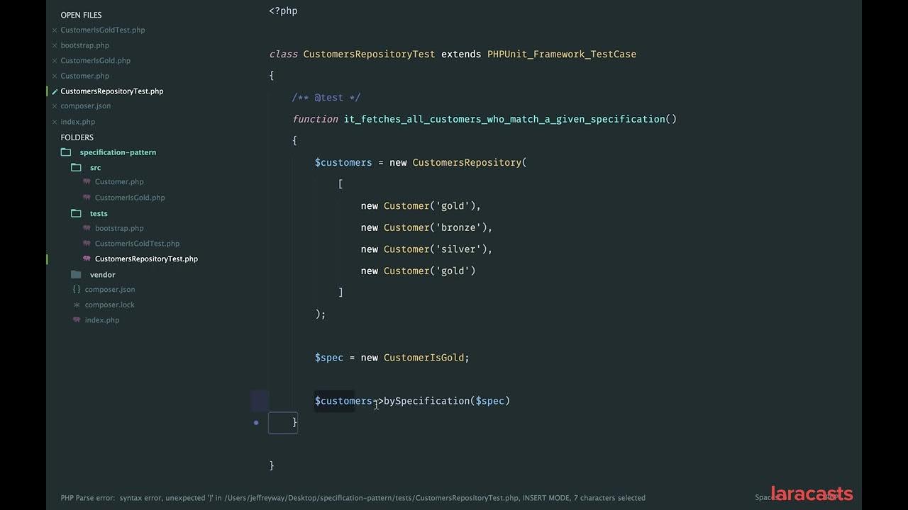 Mastering the Specification Pattern in PHP: Part 1 – Introduction & Basics - YouTube